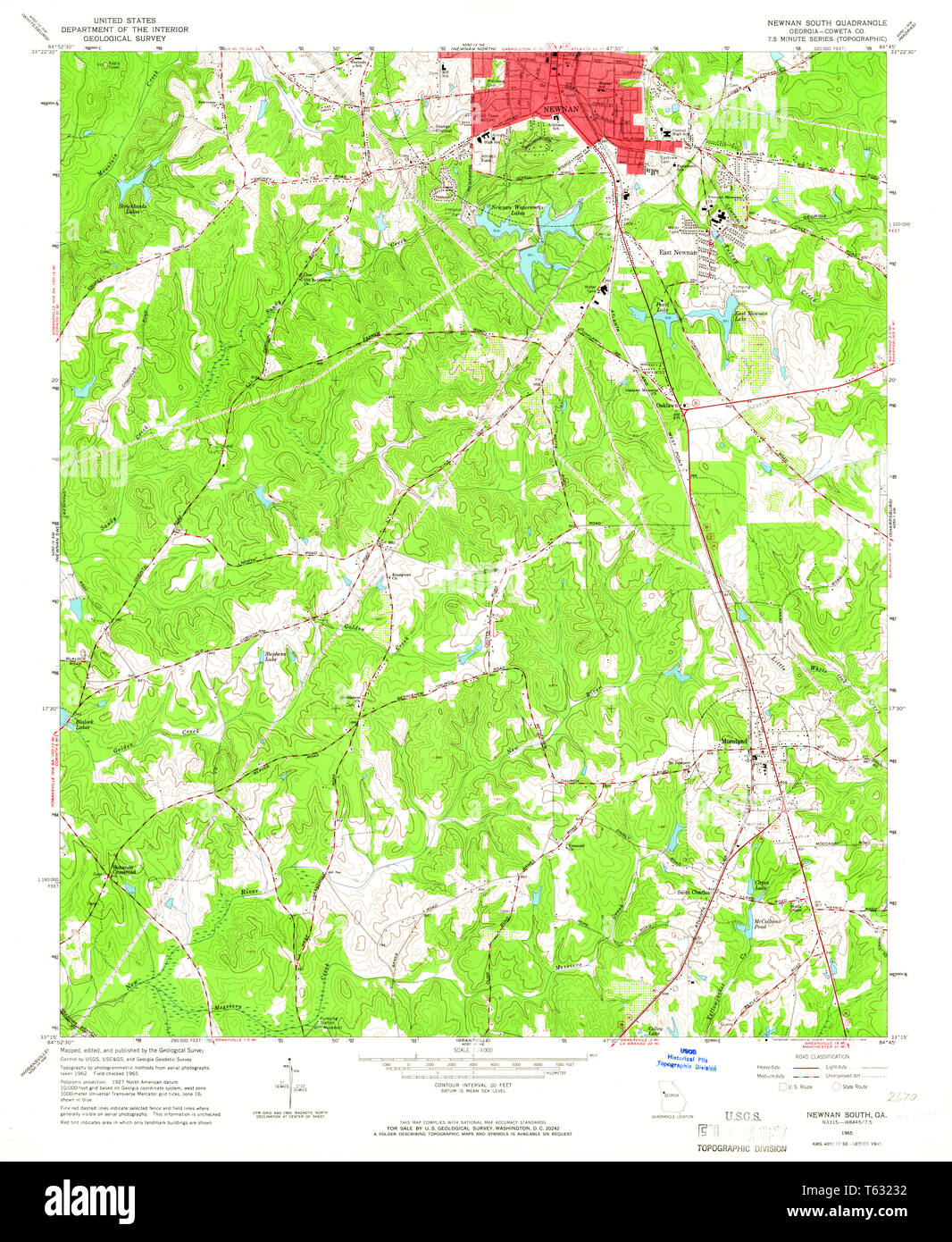 Newnan georgia map hi-res stock photography and images - Alamy