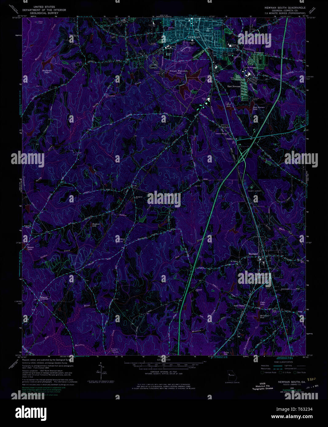 Map of newnan hi-res stock photography and images - Alamy