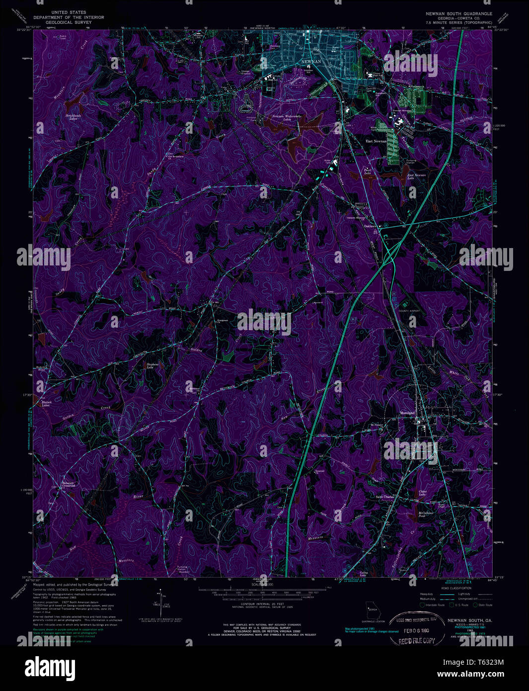 Newnan georgia map hi-res stock photography and images - Alamy