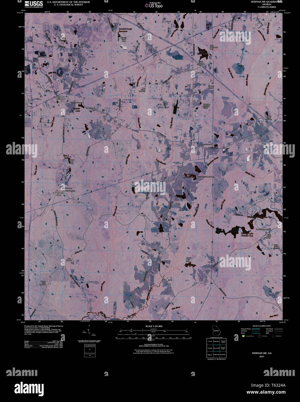 Newnan georgia map hi-res stock photography and images - Alamy