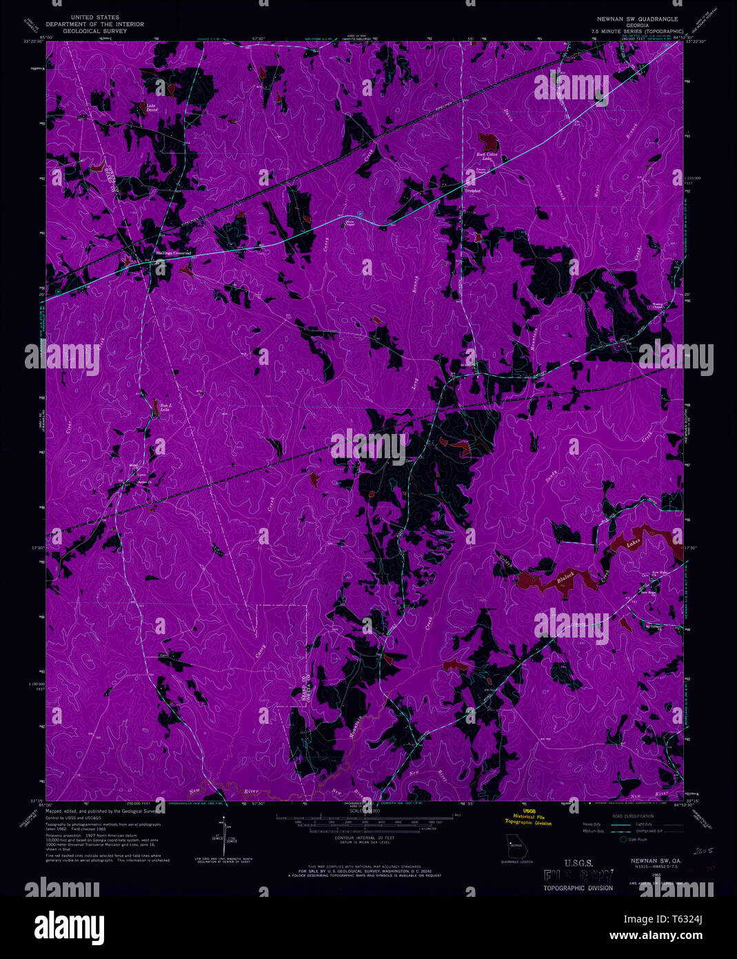 Newnan georgia map hi-res stock photography and images - Alamy