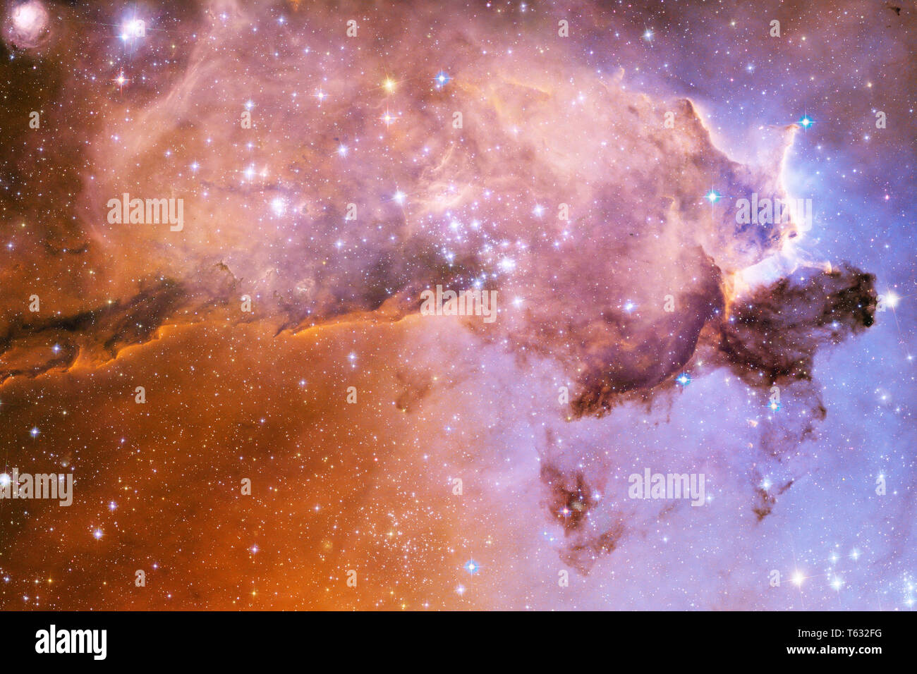 Nebulae and stars in deep space. Cosmic art, science fiction wallpaper ...