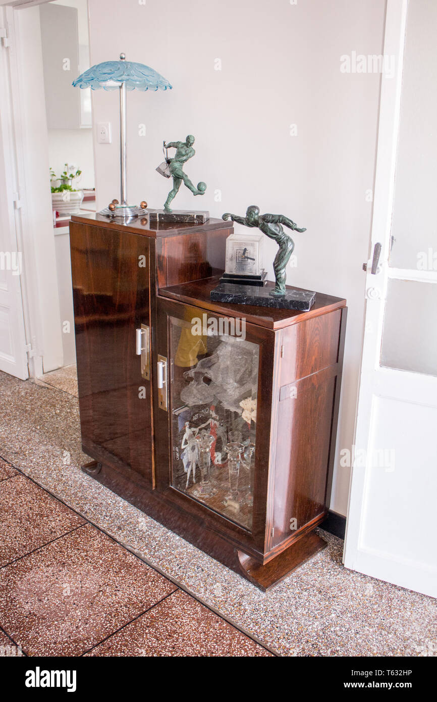 Interior of a house with interesting Art Déco furniture Stock Photo - Alamy