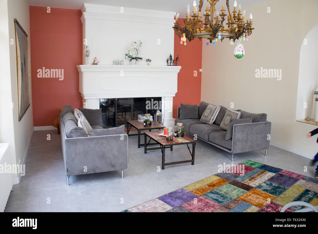 Interior of a house with interesting Art Déco furniture Stock Photo - Alamy