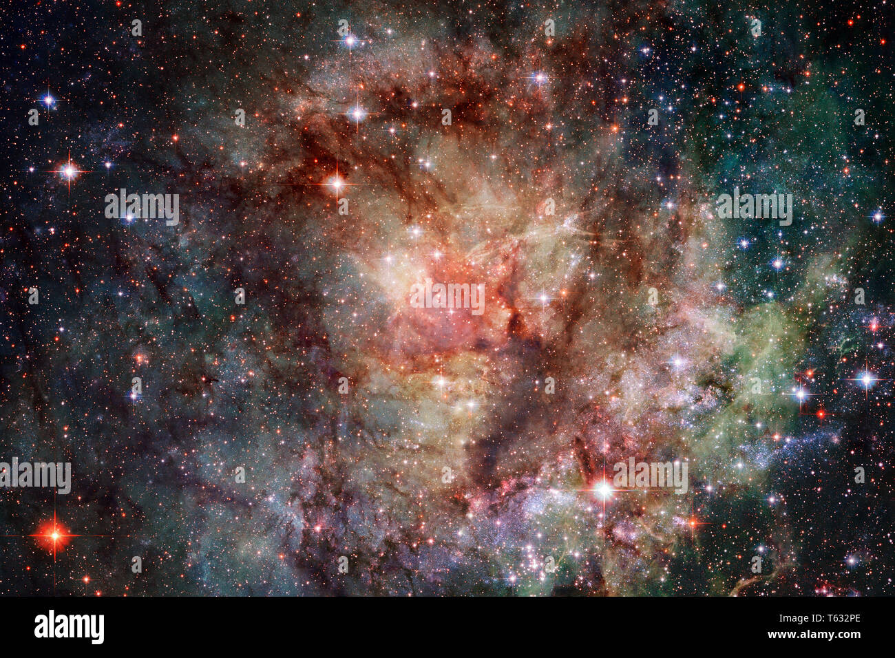 Nebula an interstellar cloud of star dust. Outer space image. Elements ...