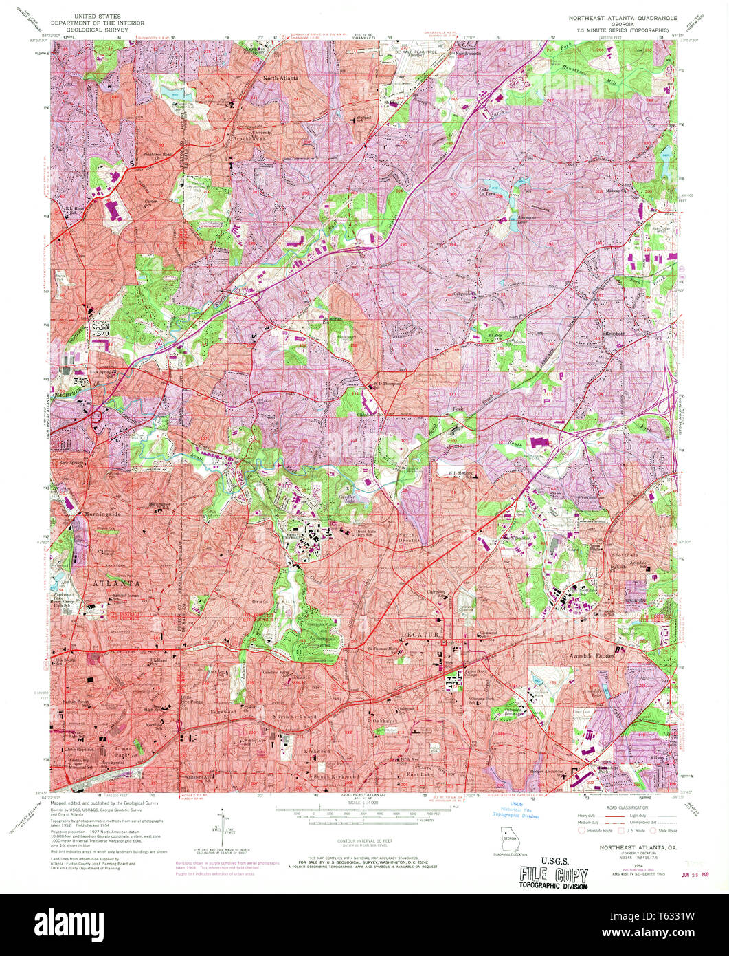 Map Of Atlanta Georgia Cut Out Stock Images & Pictures - Alamy