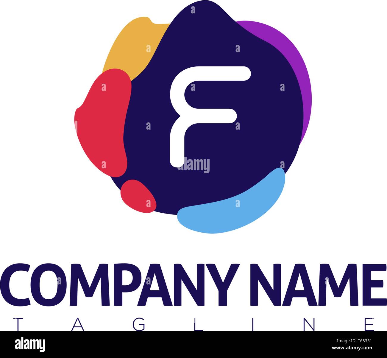 F LETTER MODERN LOGO TEMPLATE Stock Vector Image & Art - Alamy