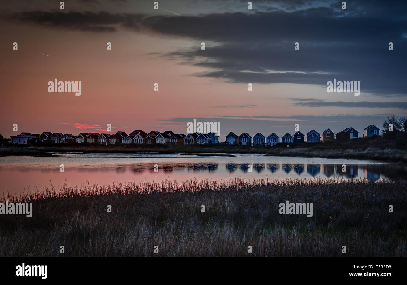 Mudeford beach huts hi-res stock photography and images - Alamy
