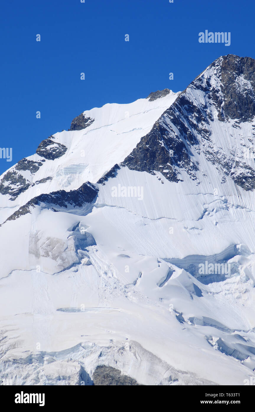 Swiss alps: The Piz Bernina glacier at Bernina group mountains near ...