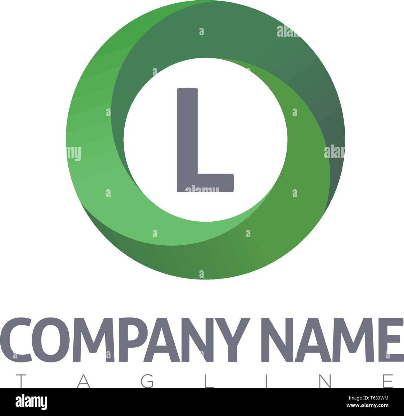 L LETTER MODERN LOGO TEMPLATE Stock Vector Image & Art - Alamy
