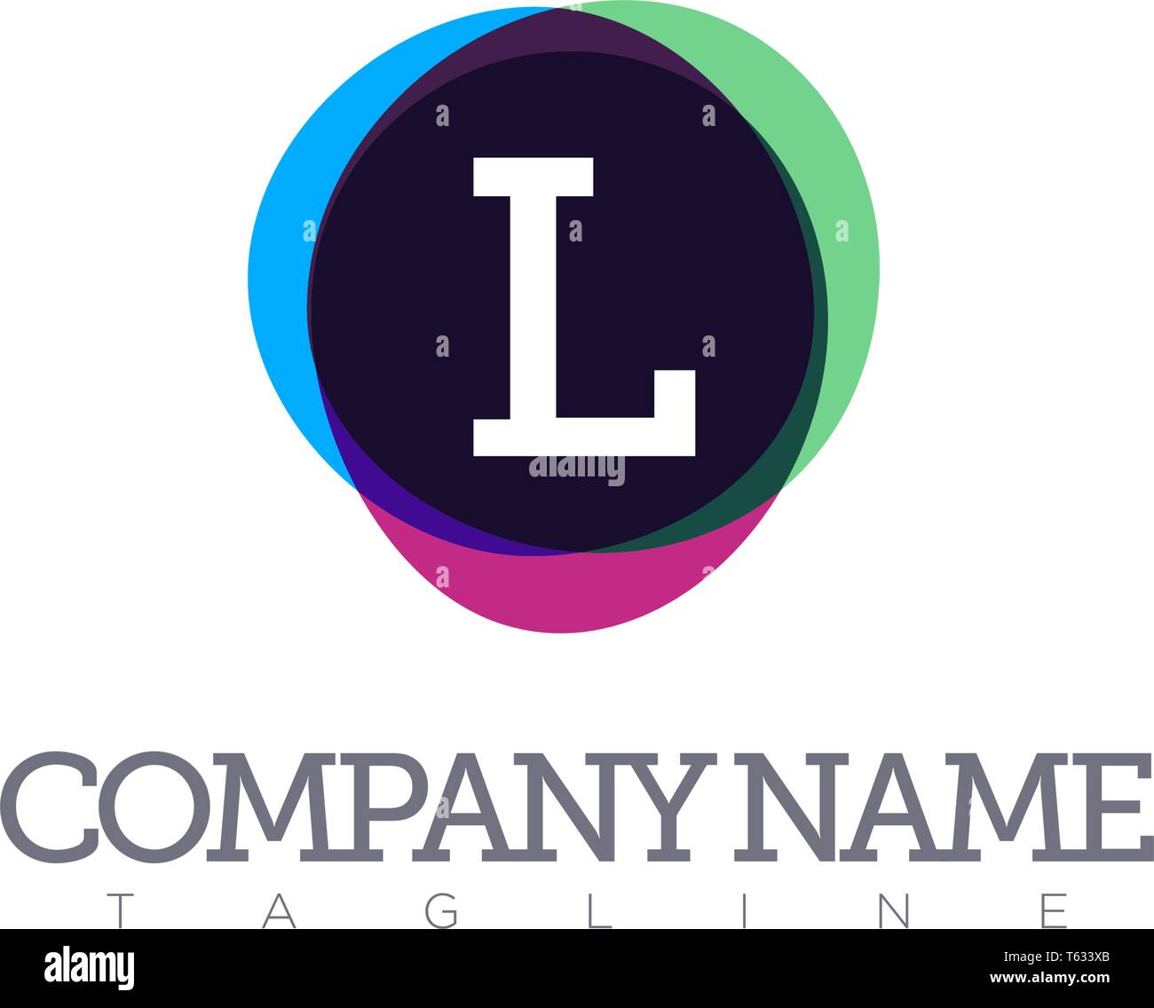 L LETTER MODERN LOGO TEMPLATE Stock Vector Image & Art - Alamy