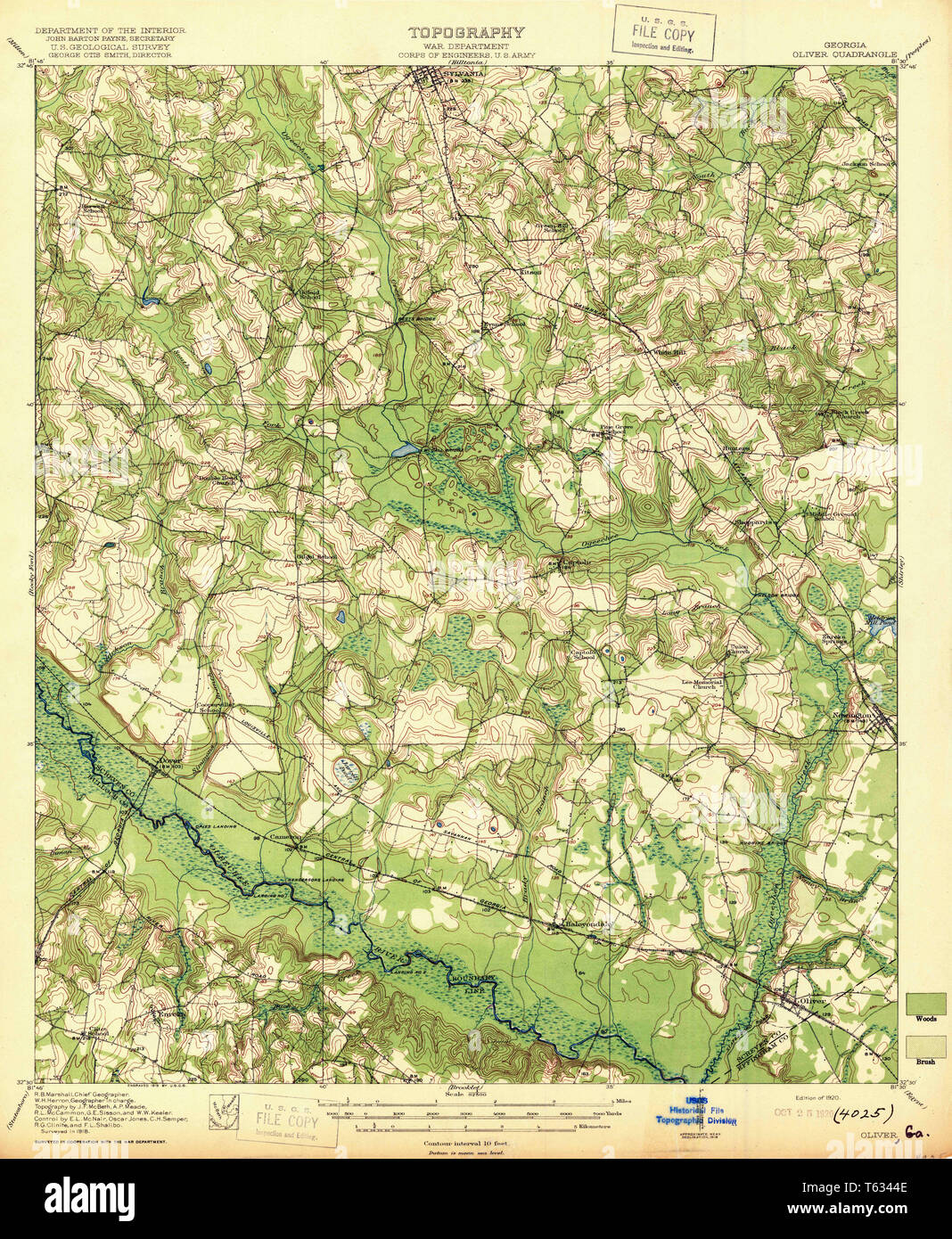 Map of georgia 1920 hi-res stock photography and images - Alamy