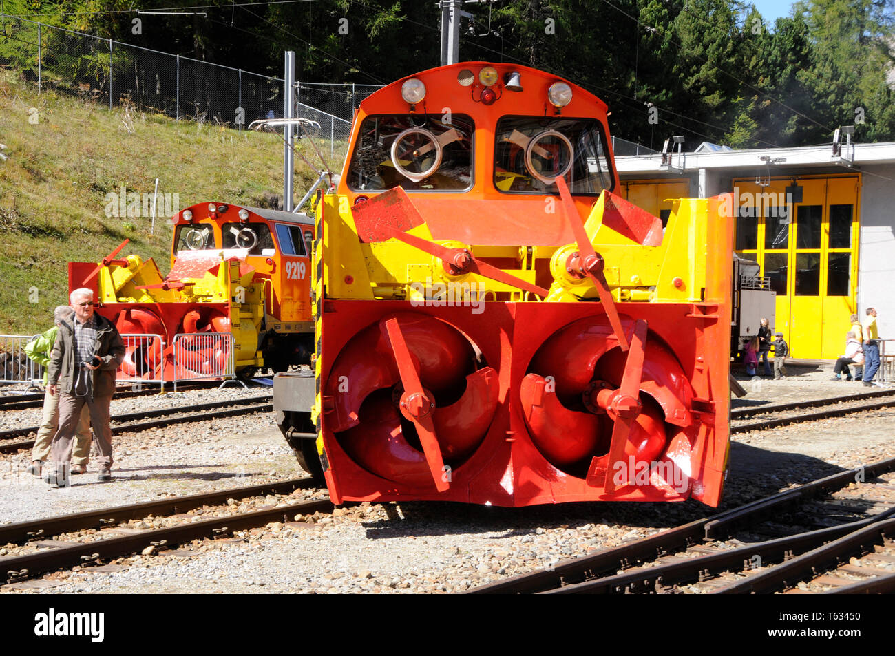 The Xrot snow clearing machine of the Unesco World Heritage Bernina ...