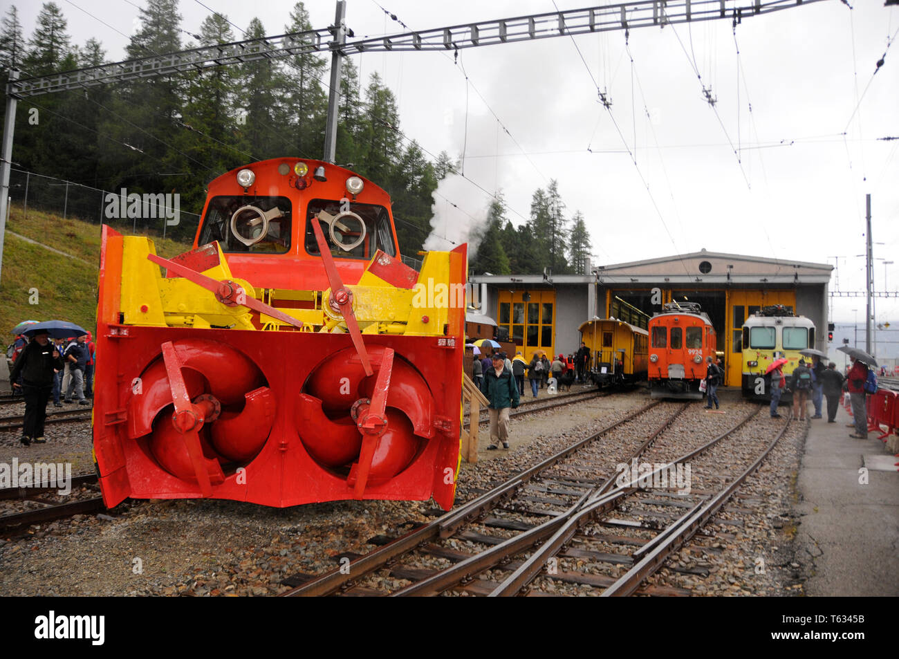 The Xrot snow clearing machine of the Unesco World Heritage Bernina ...