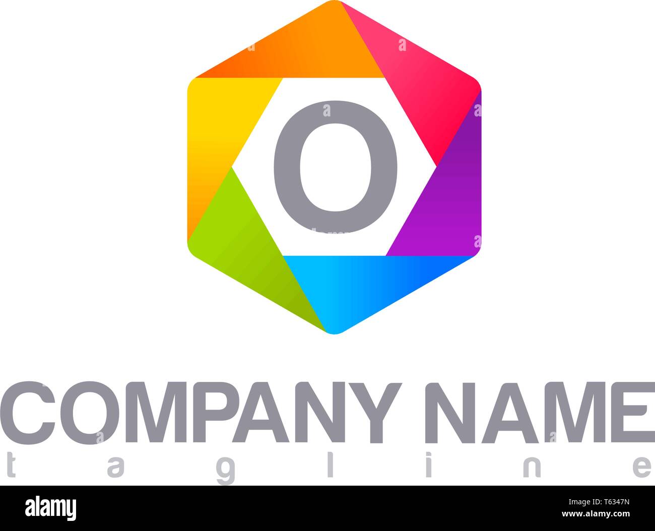 O LETTER MODERN LOGO TEMPLATE Stock Vector Image & Art - Alamy
