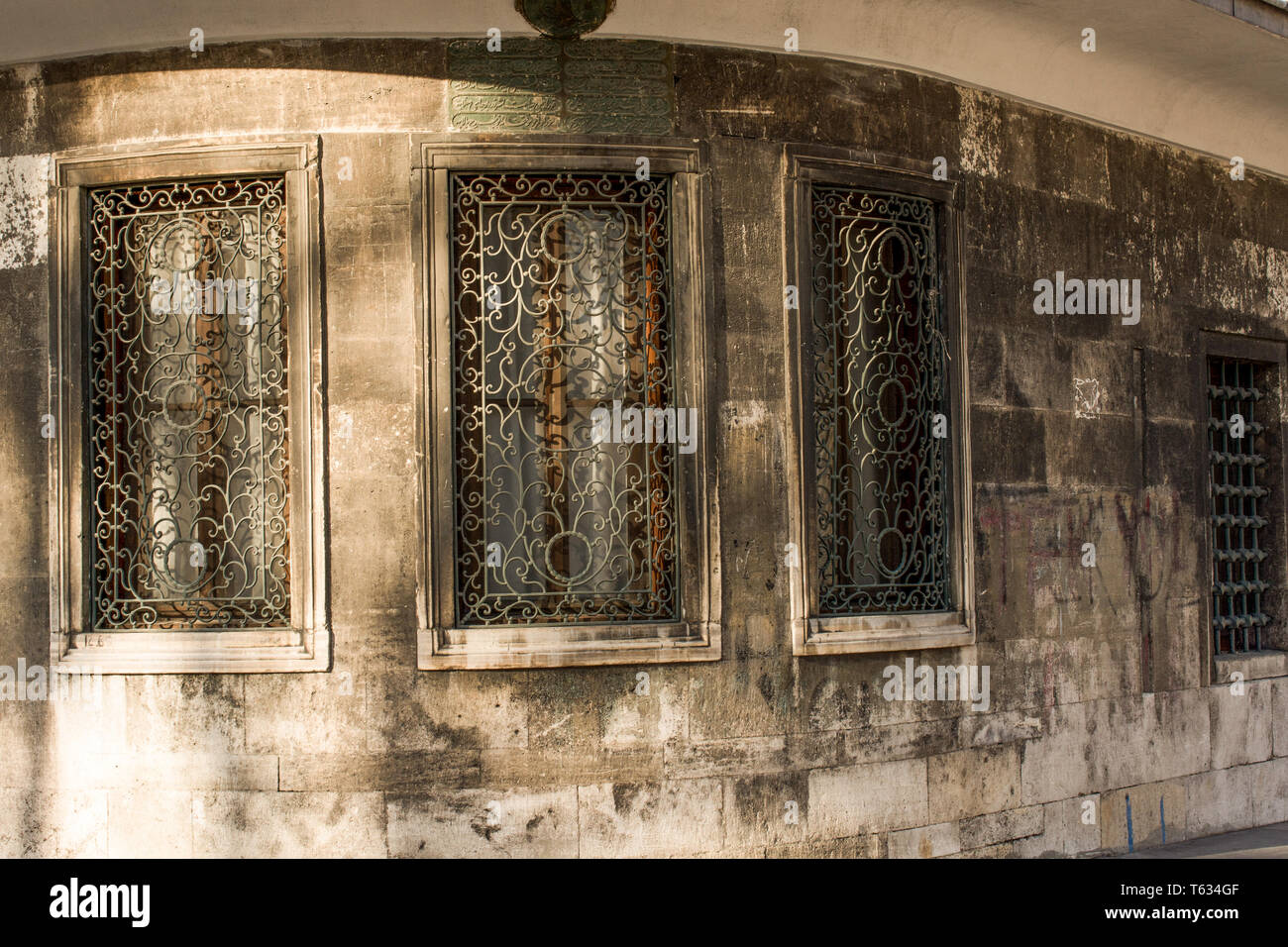 Old window Architecture from the Ottoman times In Istanbul Stock Photo ...