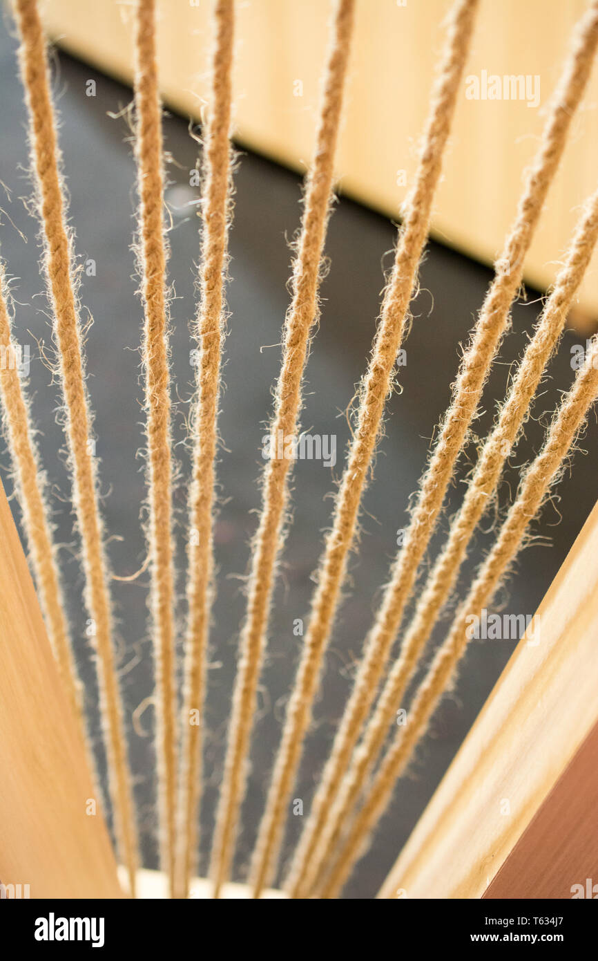 rope in view as a thread background in view Stock Photo - Alamy