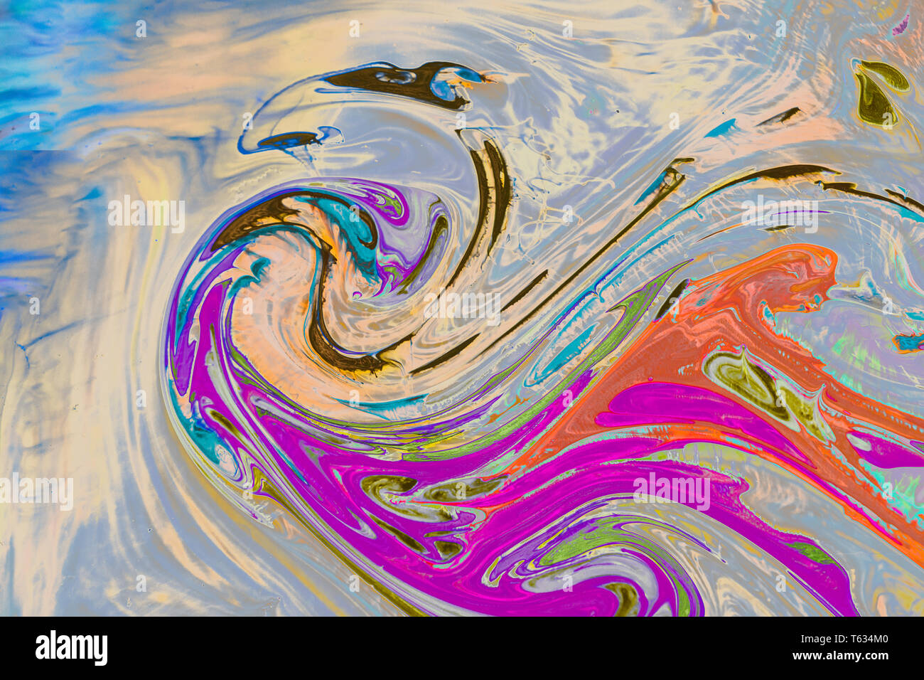 Traditional Ottoman Turkish abstract marbling art patterns as ...