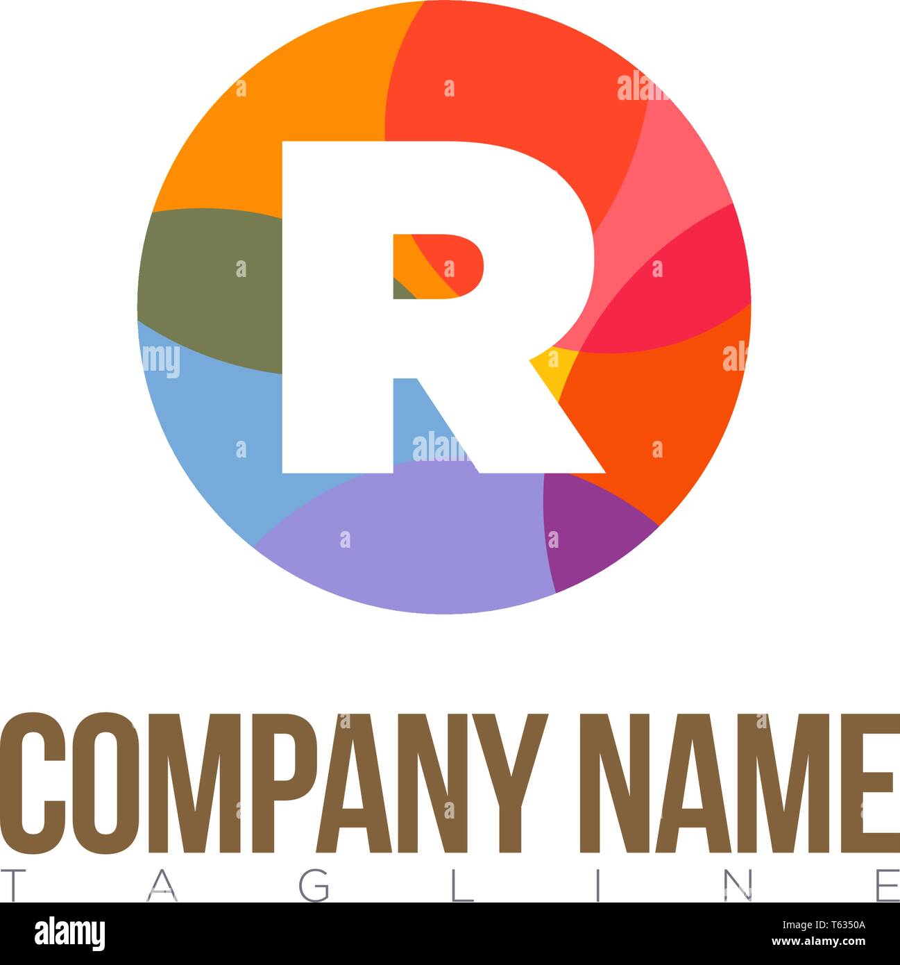R LETTER MODERN LOGO TEMPLATE Stock Vector Image & Art - Alamy