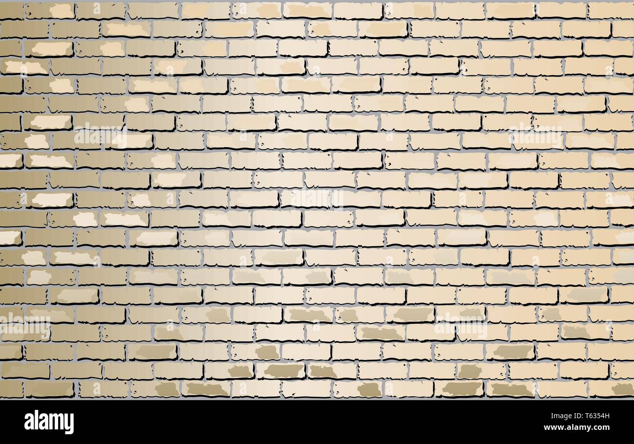 Shiny Beige brick wall - Illustration, Beige abstract vector ...