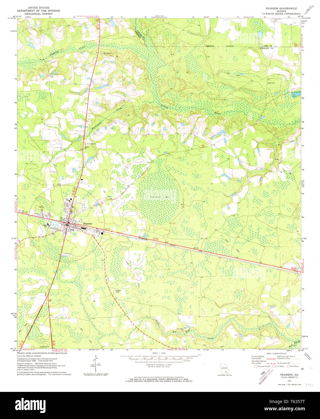 Pearson georgia map Cut Out Stock Images & Pictures - Alamy