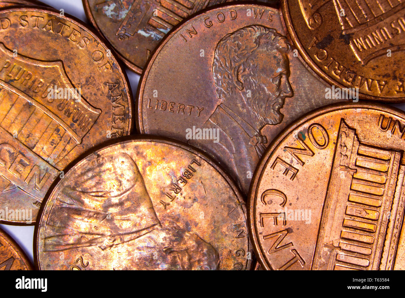 Penny american money currency close hi-res stock photography and images ...