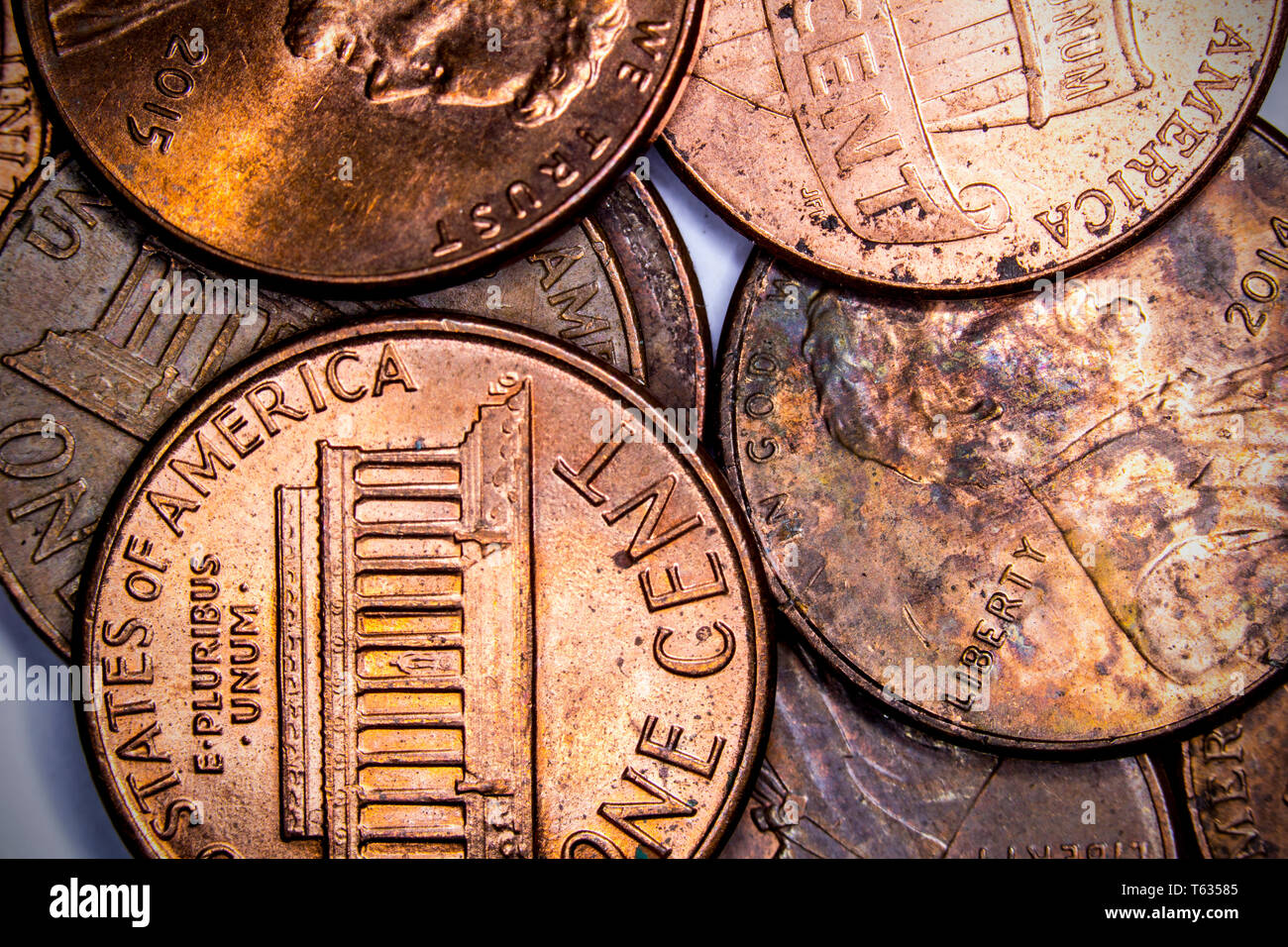 Penny american money currency close hi-res stock photography and images ...