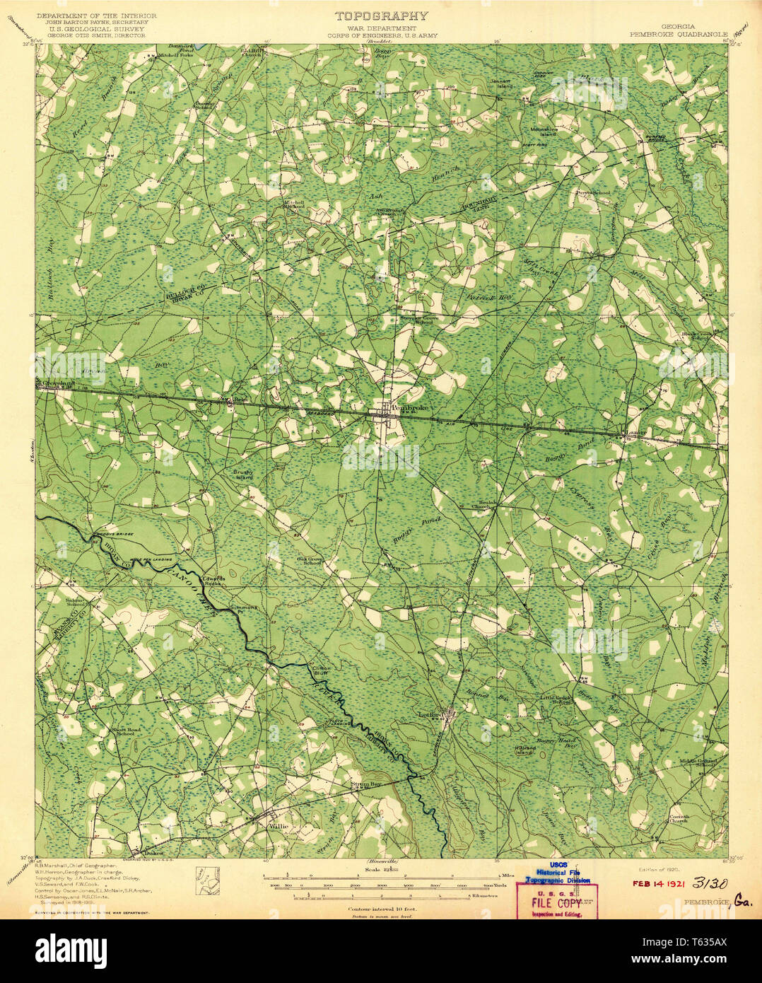 Map of georgia 1920 hi-res stock photography and images - Alamy