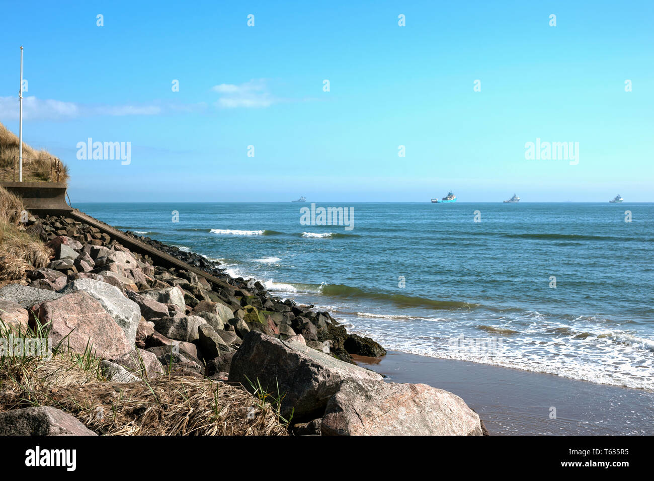 Coastal defences, Montrose beach, Angus, Scotland, UK Stock Photo - Alamy