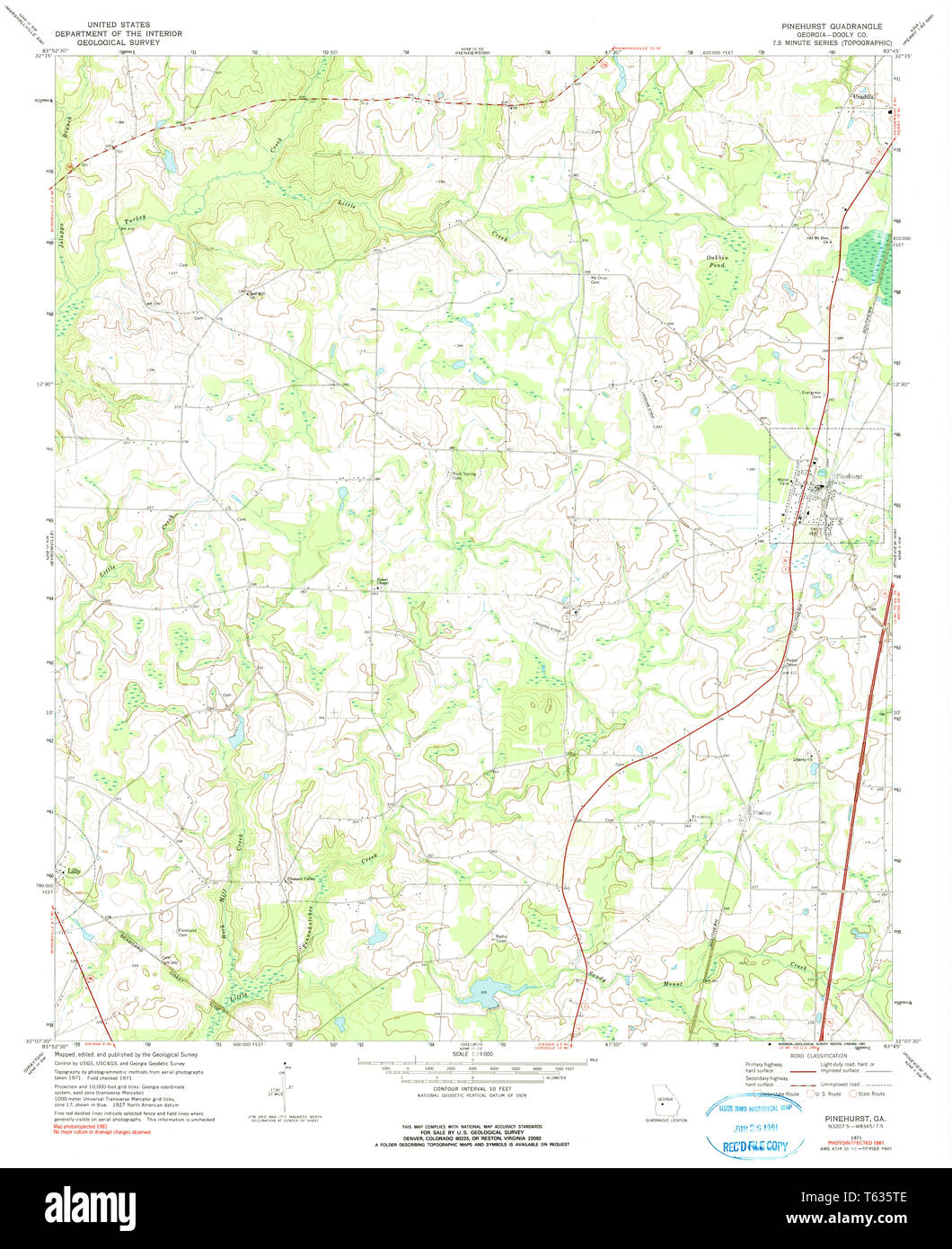 Pinehurst map hi-res stock photography and images - Alamy