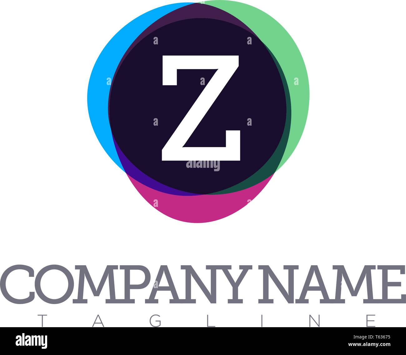 LETTER MODERN LOGO TEMPLATE Stock Vector Image & Art - Alamy