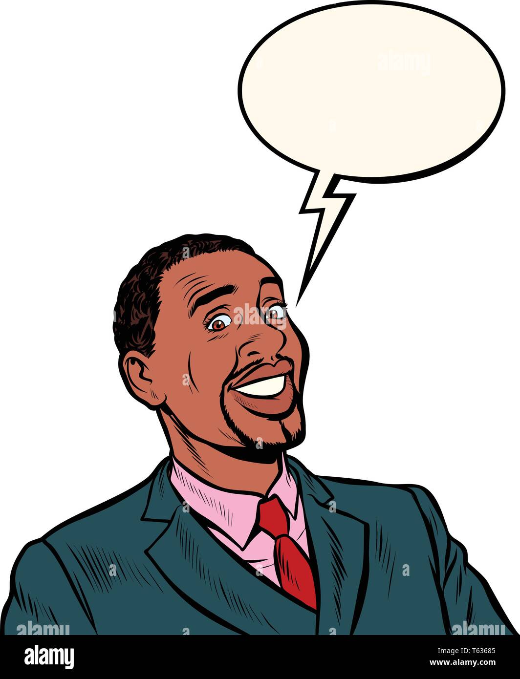 Smiling happy young black Stock Vector Images - Alamy