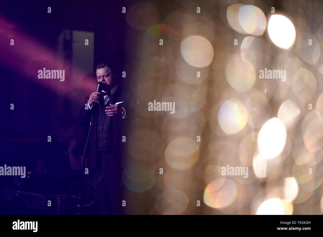 Singer Steve Cole performs during the 2019 PFA Awards at the Grosvenor ...