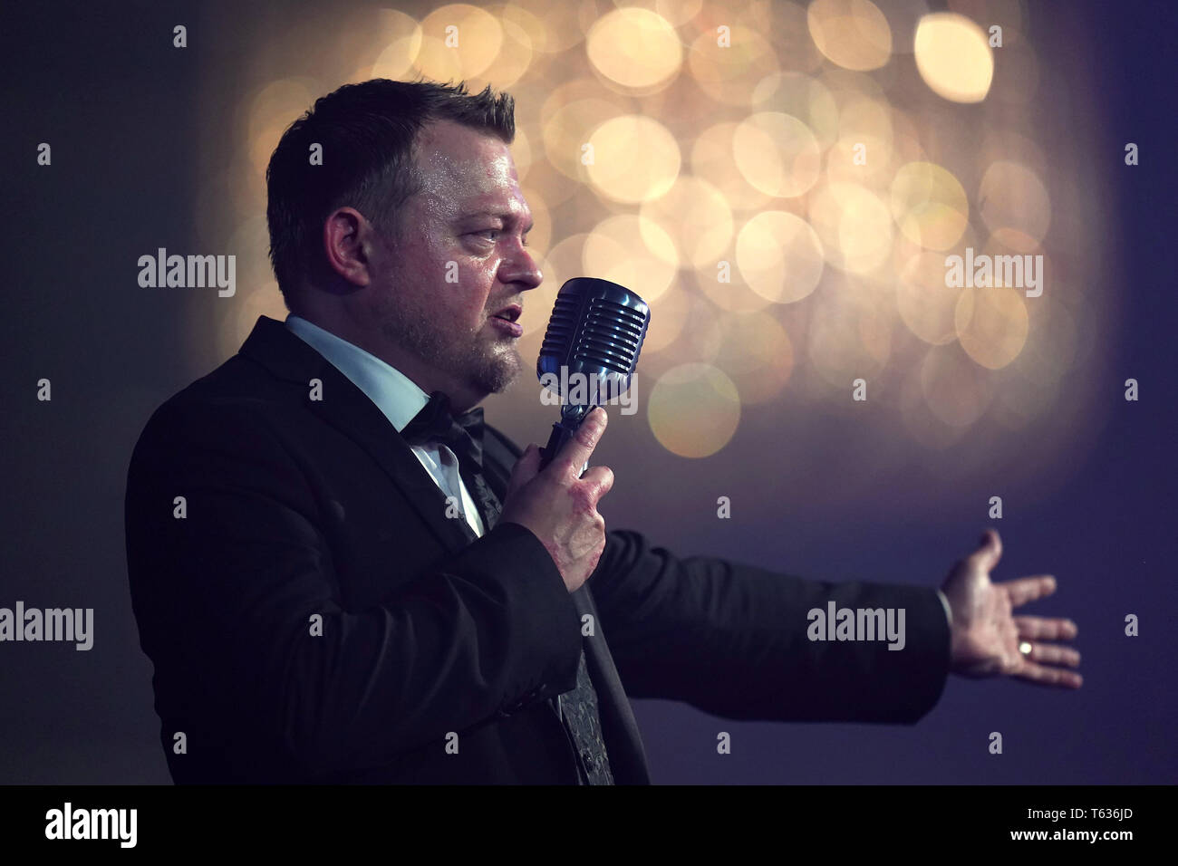 Singer Steve Cole performs during the 2019 PFA Awards at the Grosvenor ...