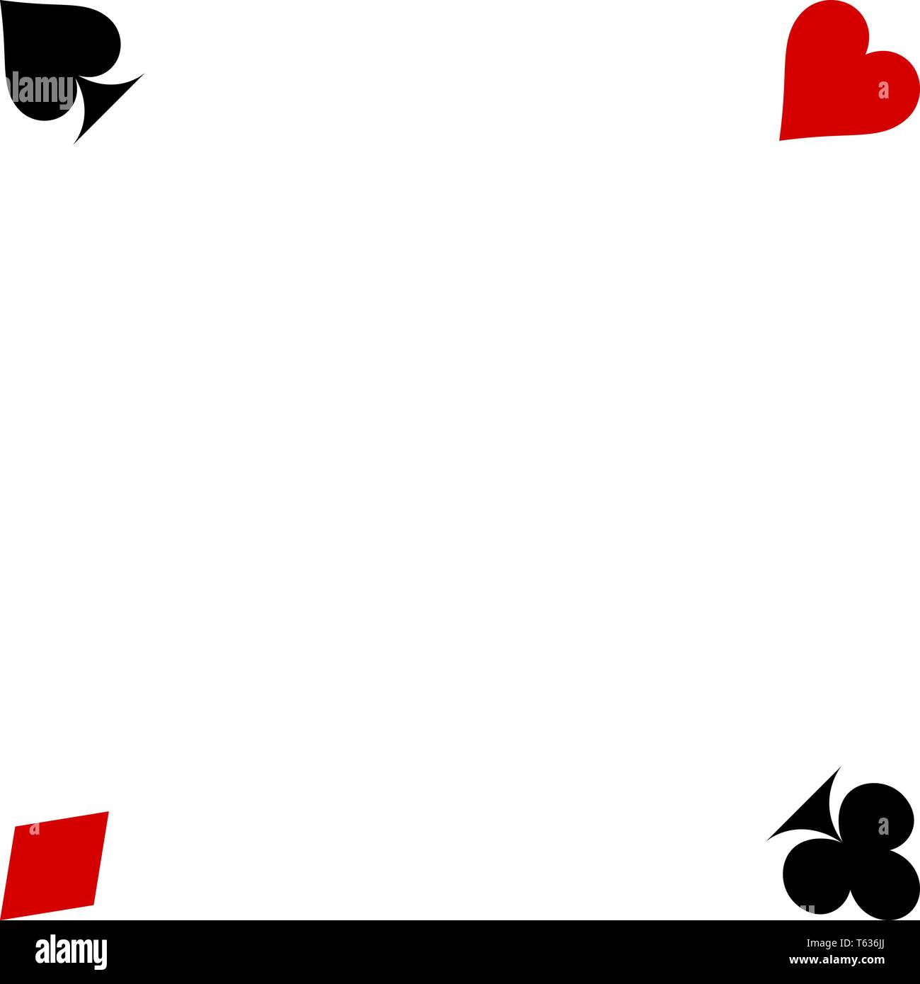 playing card suits isolated on white background. Frame of card suits ...