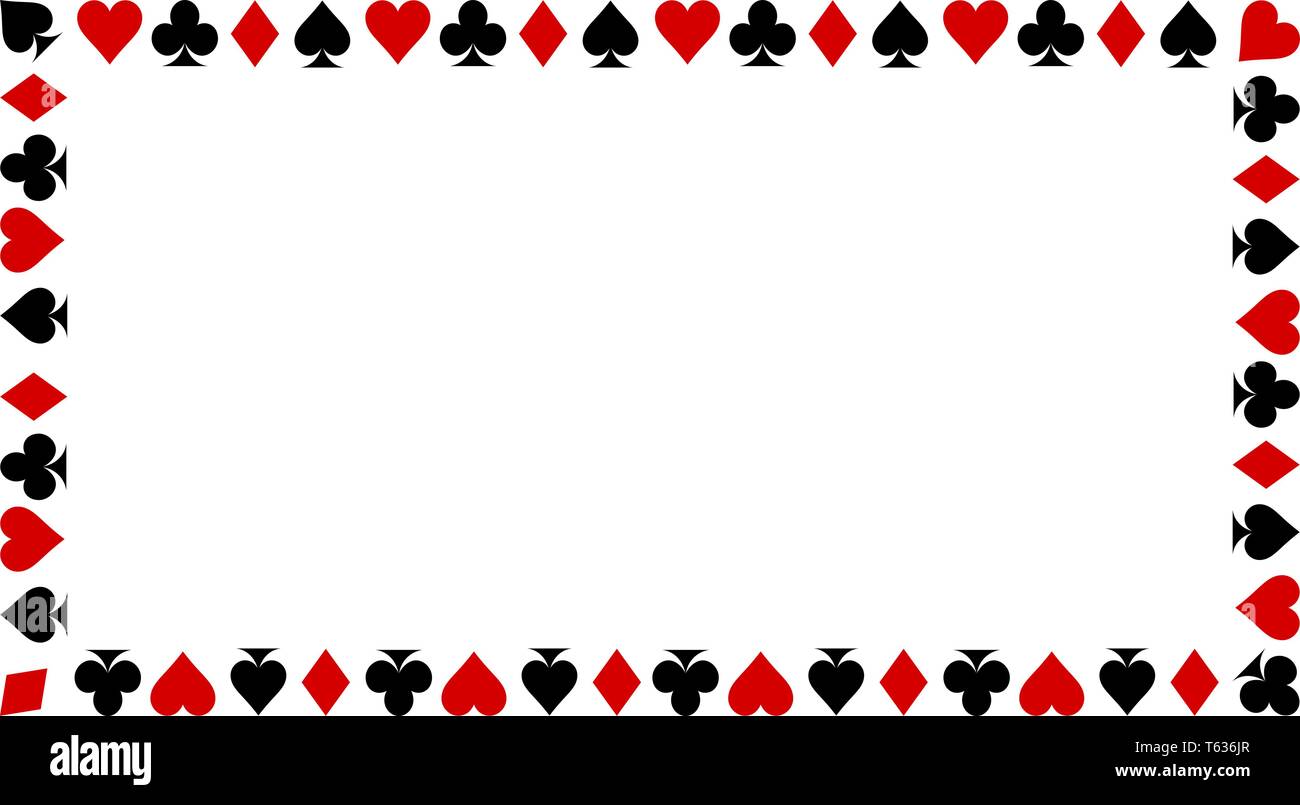 Card suit border Stock Vector Images - Alamy