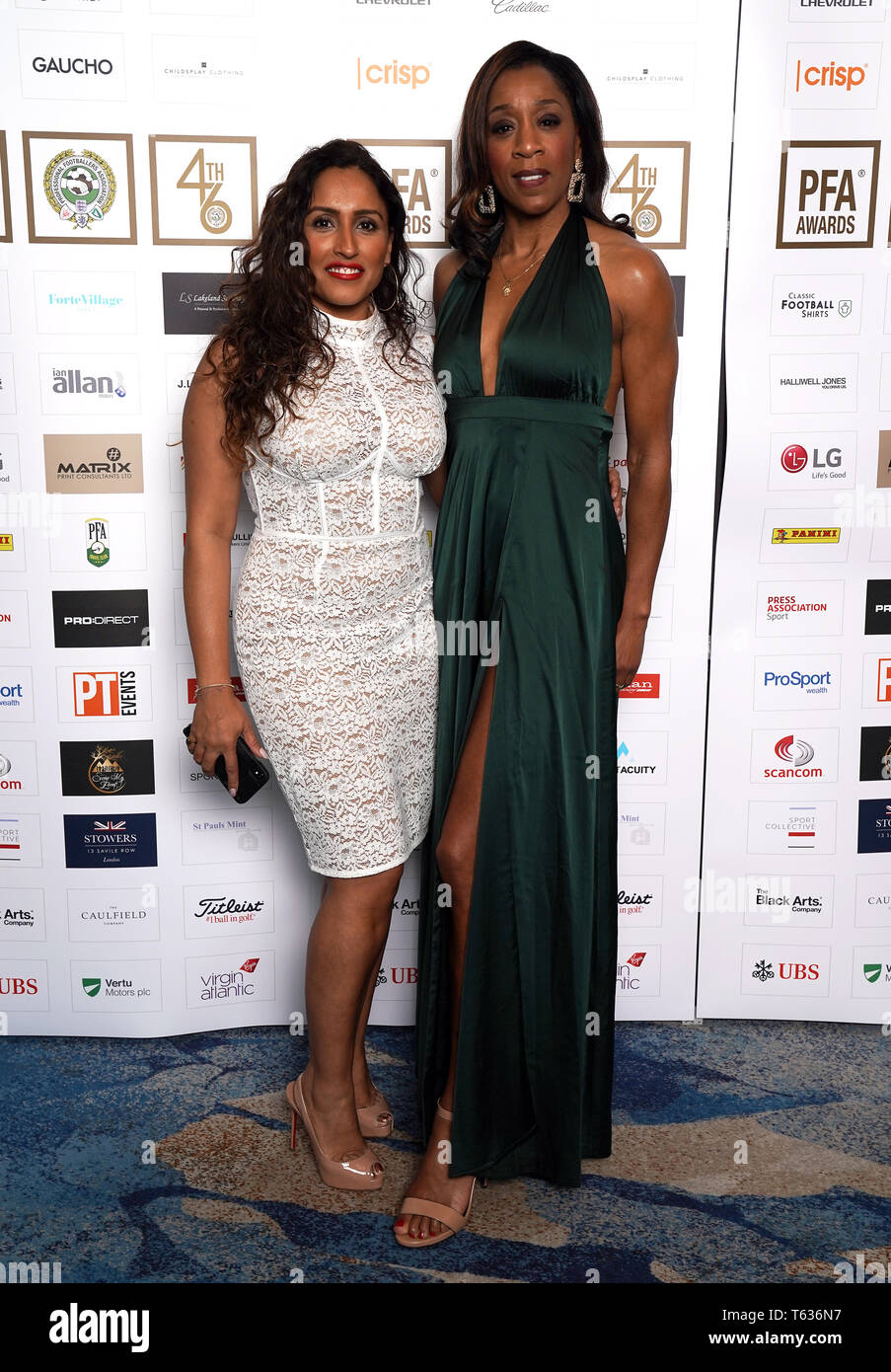 Olympic athlete Diane Modahl (right) during the 2019 PFA Awards at the ...