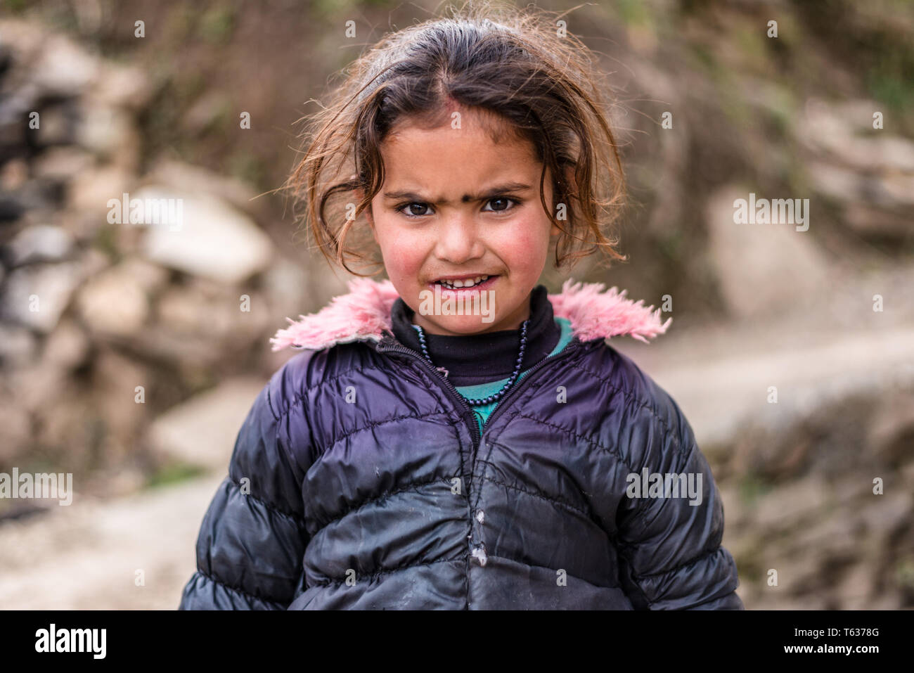 Kullu, Himachal Pradesh, India - March 01, 2019 : Portrait of himalayan ...