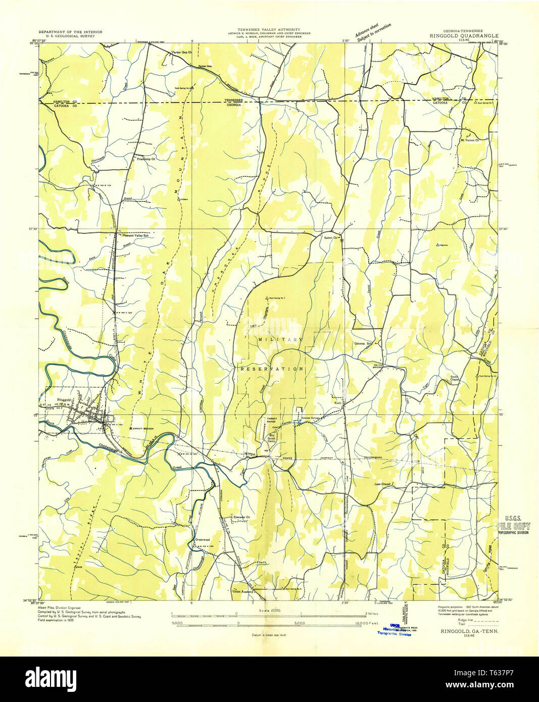 Map of ringgold hi-res stock photography and images - Alamy