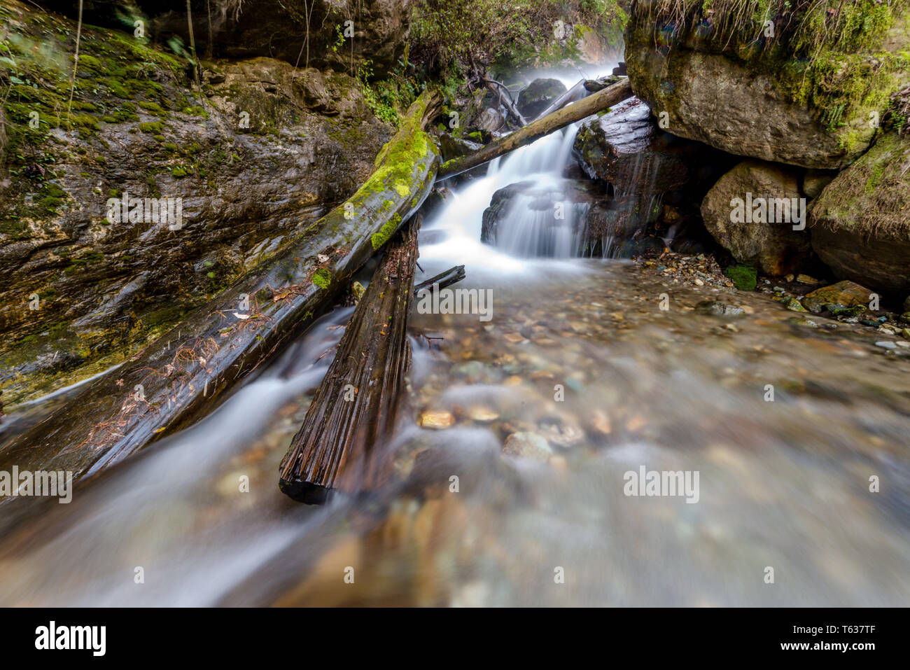 Photo of milky Water stream in himalayas - waterfall inIndia Stock ...