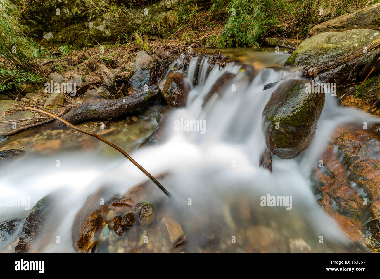 Photo of milky Water stream in himalayas - waterfall inIndia Stock ...