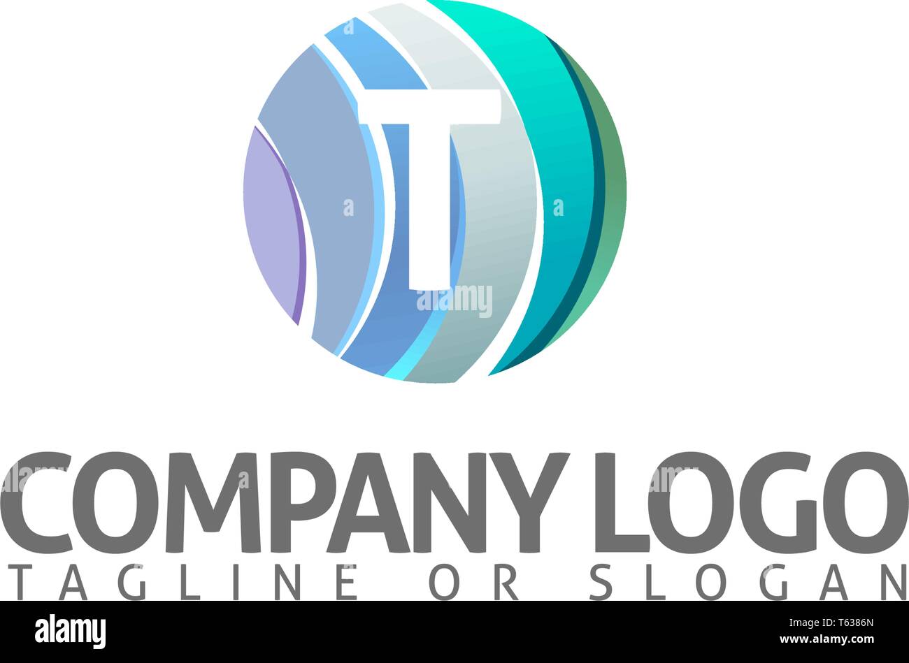 T LETTER MODERN LOGO TEMPLATE Stock Vector Image & Art - Alamy