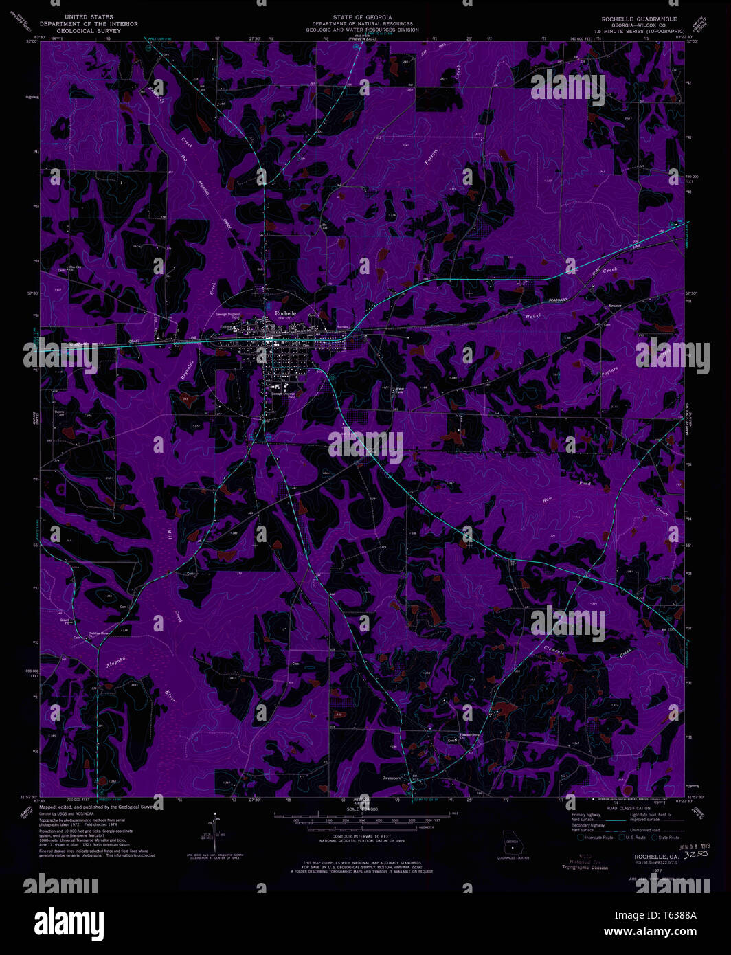 Rochelle georgia map hi-res stock photography and images - Alamy