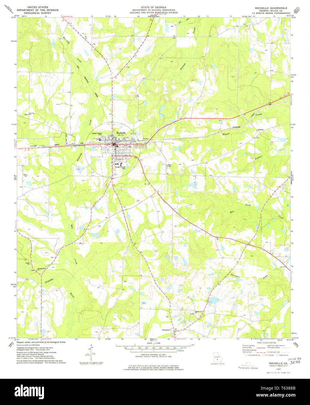 Rochelle georgia map hi-res stock photography and images - Alamy