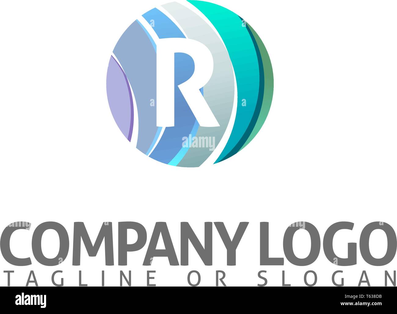 Futuristic type r logo hi-res stock photography and images - Alamy