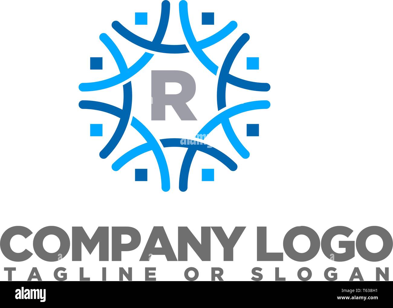 R LETTER MODERN LOGO TEMPLATE Stock Vector Image & Art - Alamy