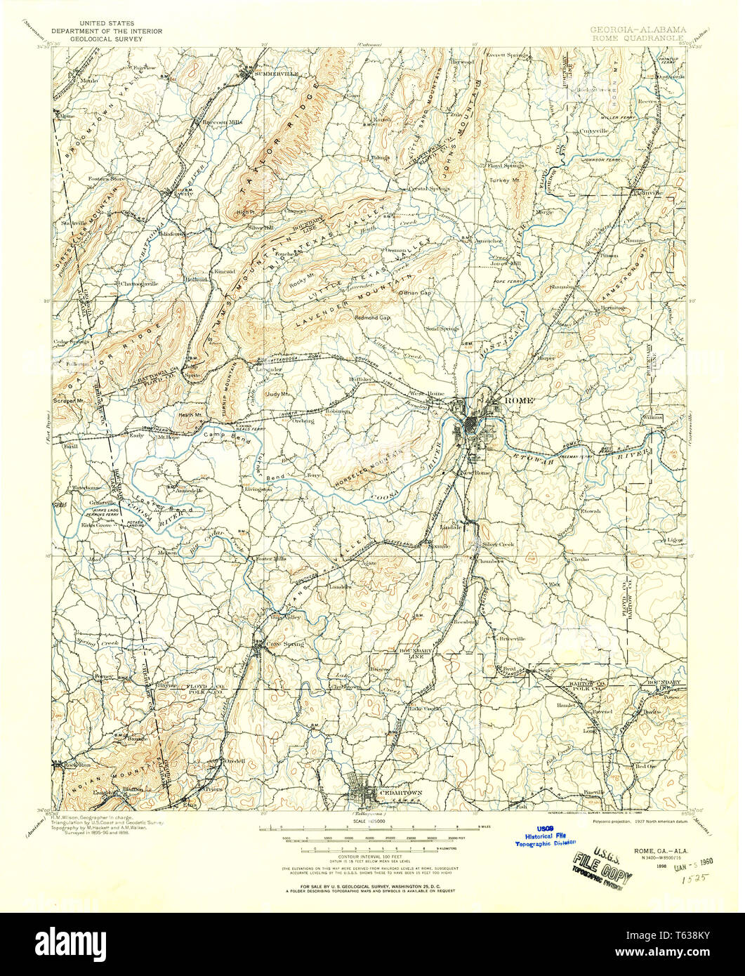 Map of rome georgia hi-res stock photography and images - Alamy