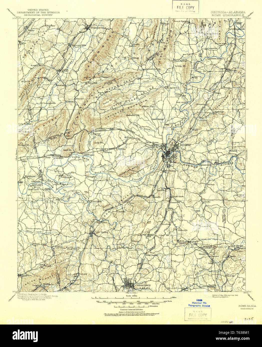Map of rome georgia hi-res stock photography and images - Alamy
