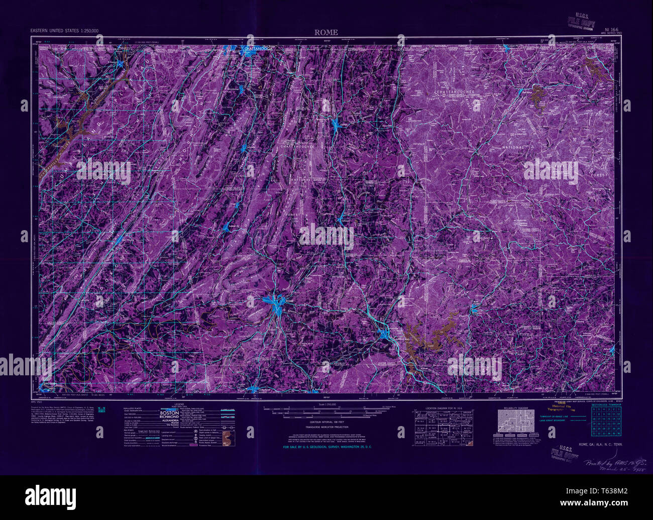Map of rome georgia hi-res stock photography and images - Alamy