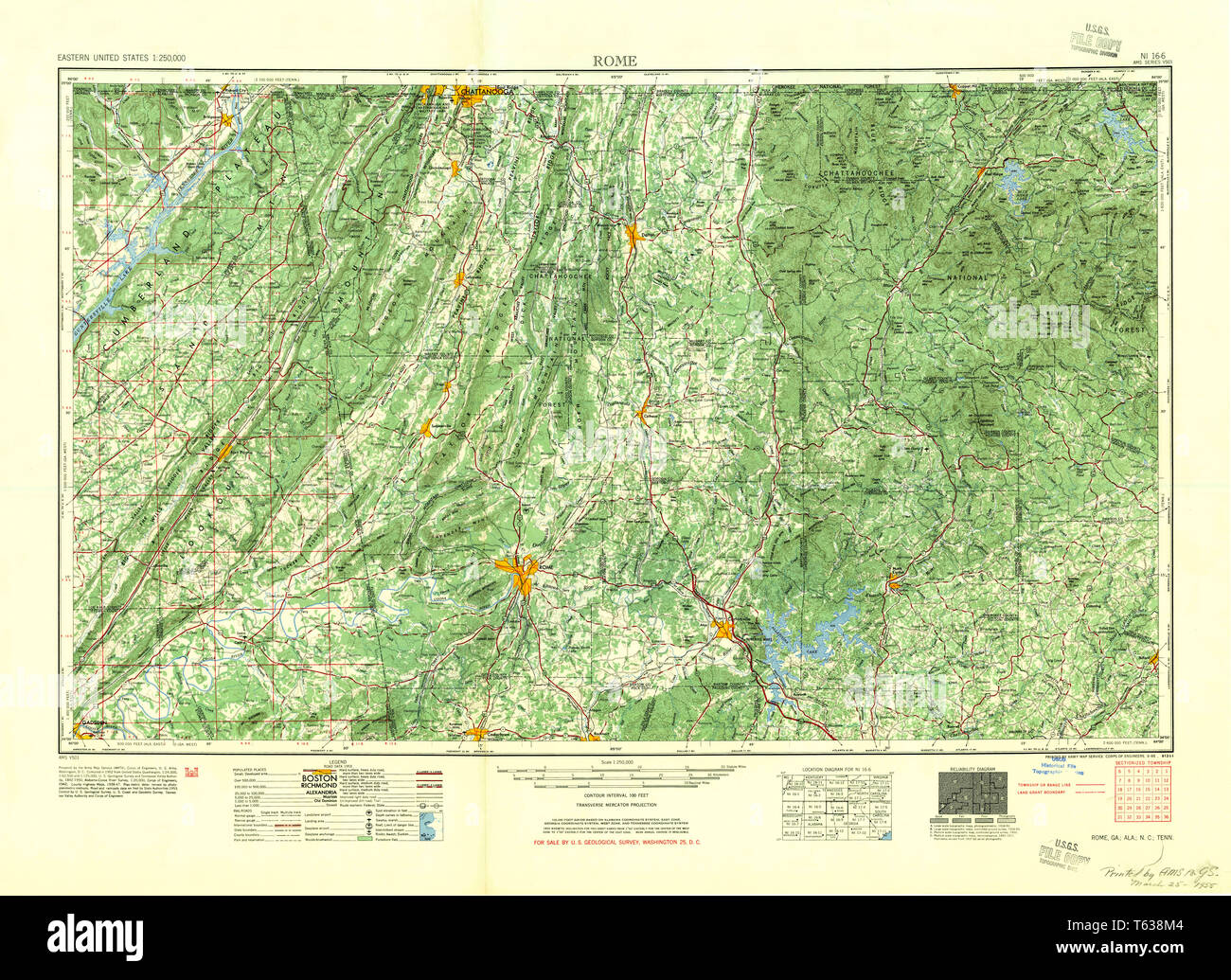 Map of rome georgia hi-res stock photography and images - Alamy